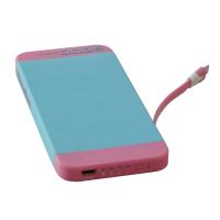 China 5000mAh Capacity power banks, Plastic, fixed micro usb cable, Charger for sale