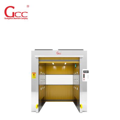 China GCC Cargo Clean Room Air Shower with PVC Shutter Door and Photoelectric Sensor for Labs for sale