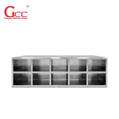 China 304 Stainless Steel Shoe Storage Cabinet with Comfortable Seating for sale