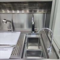 China Electric Height Adjustable Desktop Grossing Station with Side Spray and Formalin Faucet for sale