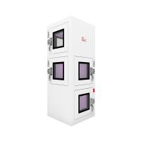 China GCC Three-Chamber Corner Pass Box for A-C, A-B and B-C Cleanroom Material Transfer for sale