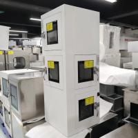 China GCC Three-Chamber Corner Pass Box for A-C, A-B and B-C Cleanroom Material Transfer for sale