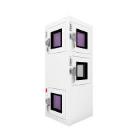 China GCC Three-Chamber Corner Pass Box for A-C, A-B and B-C Cleanroom Material Transfer for sale