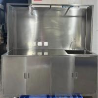 China SUS304 Laboratory Cleaning Sink with Overhead Cabinets for Hospitals, Pathology Labs and Cleanrooms for sale