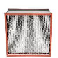 China 250m3/H 400degree H14 High Temperature Hepa Filter With Baffle Plate for sale