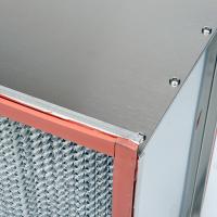 China 250m3/H 400degree H14 High Temperature Hepa Filter With Baffle Plate for sale