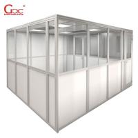 China Class 1 K 50 m2 Prefab Cleanroom with 9 FFU Hardwall for Southeast Asia for sale