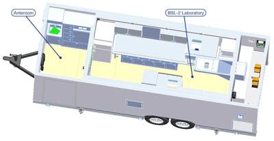 China ISO Mobile PCR Cabin Laboratory 30 KW Prefab Cleanroom Container with Cleanroom Wall System for sale