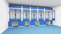 China 1200m3/H Chemical Steel Bench Top Fume Hood For Cleanroom for sale