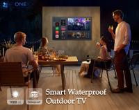 China 4K Outdoor TV With 2000nit High Brightness Waterproof IP55 Voice Assistant Remote Built-In Speaker LCD Display for sale