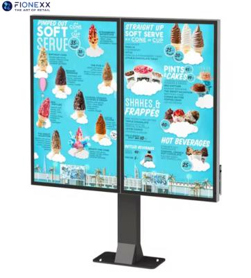 China Waterproof Outdoor Capacitive Touch Digital Signage Totem Digital Displays Drive Through  Menu Drive-thru Kiosk for sale