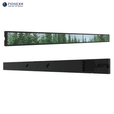 China LCD Ultra Wide Shelf Advertising Screen Android Infrared Touch Stretched Bar Type Display for Supermarket Retail Store for sale