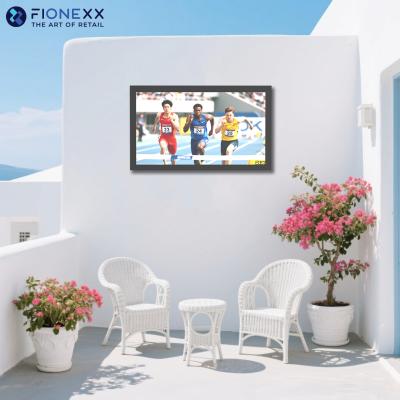 China Waterproof QLED TV Full Sun 2000nit 3500nits 4k Television HD All Metal Housing IP65 IP66 Outdoor TV with Remote Control for sale