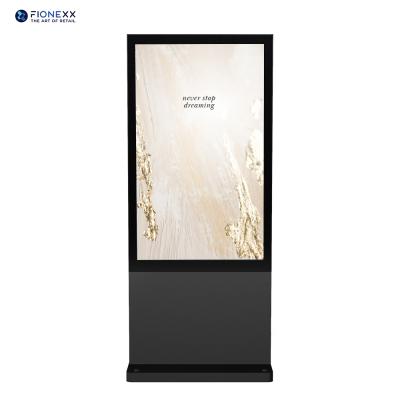 China 49 Inch Black Android Outdoor Fanless Vertical Digital Totem Outdoor Advertising Display Screen for sale