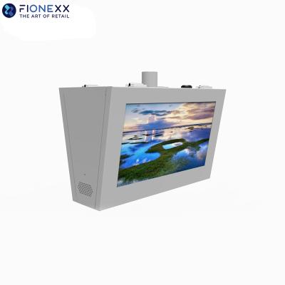 China 22 inch Pipe Hanging Bus Stop Digital Signage Double Facing Vandal Proof for sale