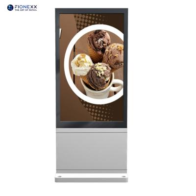 China Super Slim Digital Signage Kiosk Double Sided LCD Advertising Player Vertical Totem for sale