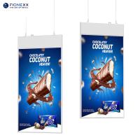 China 43 inch ultra slim 13.6mm hanging double sided LCD display with LCD advertising LCD screens for sale