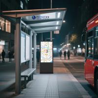 China Black AD Board Outdoor Fanless Vertical Digital Totem Outdoor Intelligent Display Screen for sale