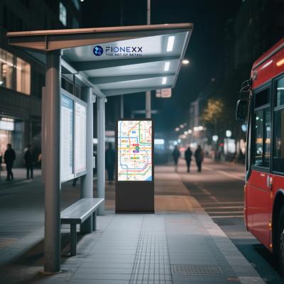 China Black AD Board Outdoor Fanless Vertical Digital Totem Outdoor Intelligent Display Screen for sale