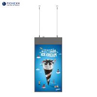 China Double Sided TFT LCD 1080p Hanging Digital Signage 43/49/55inch Black 700+700nits for sale