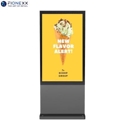 China 75Inch Gray Android Outdoor Digital Signage Totem Sleek Bezel for sale