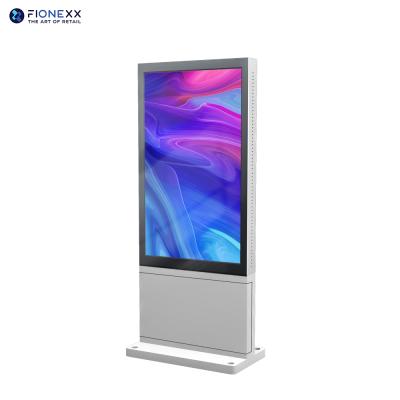 China 32 inch Silver Android Outdoor Fanless Vertical Digital Totem for sale