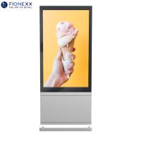 China 32 inch Silver Windows Outdoor Fanless Vertical Digital Totem for sale