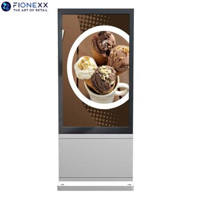 China 43 inch Silver Android Outdoor Fanless Vertical Digital Totem for sale