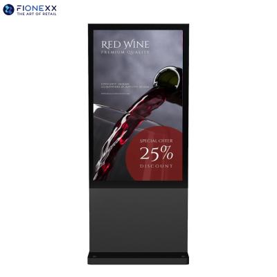 China 86 inch Black AD Board Outdoor Fanless Vertical Digital Totem for sale