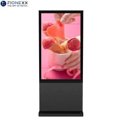 China 75 Inch Black Android Outdoor Durable Advertising Display Screen Outdoor Fanless Vertical Digital Totem for sale