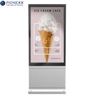 China 65 Inch Silver Outdoor Durable Advertising Display Screen AD Board Outdoor Fanless Vertical Digital Totem for sale