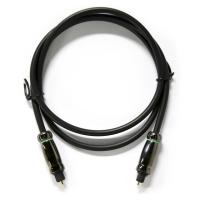China Corrosion Resistant TOSLINK Optical Audio Cable OD6.0mm Black Cable For DVDs Blu-Rays for sale