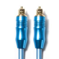 China Toslink Digital Optical Audio Cable OD5.0 Blue Plated Aluminum Shell For Amplifier Soundbar 1.5M 3M 5M for sale