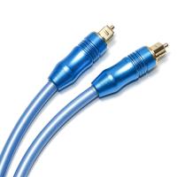 China Toslink Digital Optical Audio Cable OD5.0 Blue Plated Aluminum Shell For Amplifier Soundbar 1.5M 3M 5M for sale