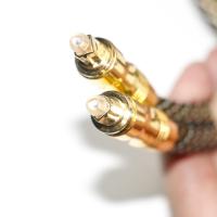 China TOSLINK OD7.0 Woven Rope Plated Gold ports Digital Cable High Resolution For Audiophile Amplifier TV 1.8M 3M 5M for sale