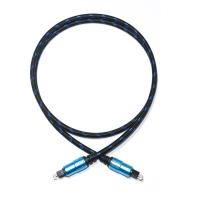China TOSLINK Optical Audio Digital Cable Plated Round Ject Knited Rope Hifi Sound For Home Theater 1.8M 2M for sale
