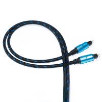 China TOSLINK Optical Audio Digital Cable Plated Round Ject Knited Rope Hifi Sound For Home Theater 1.8M 2M for sale