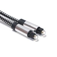 China Toslink Optical Audio Digital Cable SPDIF Cable Knited Rope Plated Shell Port For Home Theatre CD Player Soundbar for sale