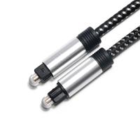 China Toslink Optical Audio Digital Cable SPDIF Cable Knited Rope Plated Shell Port For Home Theatre CD Player Soundbar for sale