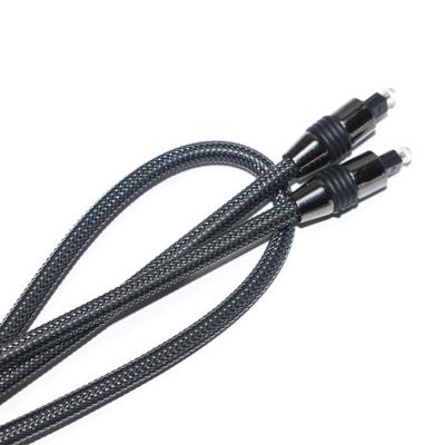 China Factory Outlet Brand New Toslink Audio Digital Cable Nylon Braided OD4.0 Metal Shell Gold Plated Connector for sale