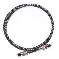 China Red&Toslink Digital Audio Cable Nylon Braided Textured Rope OD4.0 Metal Plated Connector 1.2M 1.5M 2M 3M for sale
