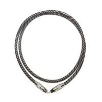 China Yellow TOSLINK Optical Audio Cable Nylon Braided OD4.0 Metal Plated Connector for sale