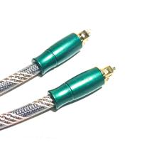 China Toslink Optical Digital Cable Knited Rope Plated Gold 4K Connecotr High Sound Quality HiFi 1.2M 2M For Amplifier for sale