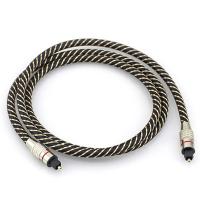 China Toslink Optic Digital Cable Nylon Braided Metal Shell Red Ring Connector HiFi SPDIF 1M - 10M For SoundBar for sale