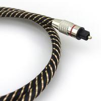 China Toslink Optic Digital Cable Nylon Braided Metal Shell Red Ring Connector HiFi SPDIF 1M - 10M For SoundBar for sale