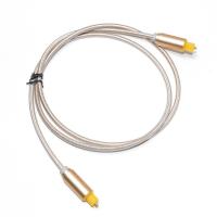 China Toslink Knited Rope With Plated Frosted Metal Shell OD4.0 Plug For Car Speaker Digital Cable Soundbar for sale
