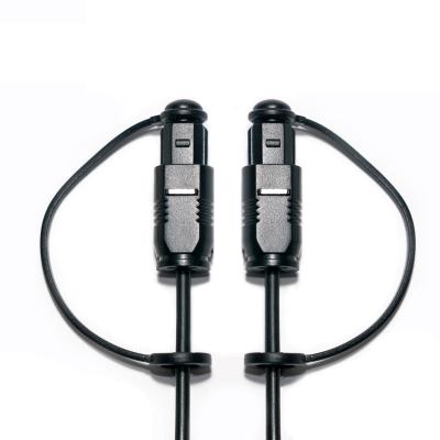 China Factory Outlet Toslink Optic Audio Cable PMMA Black PVC With Dust Cap extra thin for Soundbar for sale