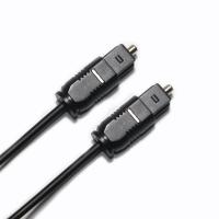 China Factory Outlet Toslink Optic Audio Cable PMMA Black PVC With Dust Cap extra thin for Soundbar for sale