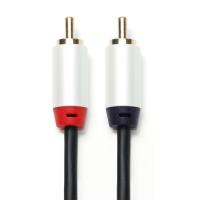 China 3.5 mm Digital Audio Cable 2/1 White Plated Metal Shell Golden Connector 1M 2M 3M RCA For Soundbar Car Audio for sale