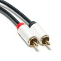 China 3.5 mm Digital Audio Cable 2/1 White Plated Metal Shell Golden Connector 1M 2M 3M RCA For Soundbar Car Audio for sale